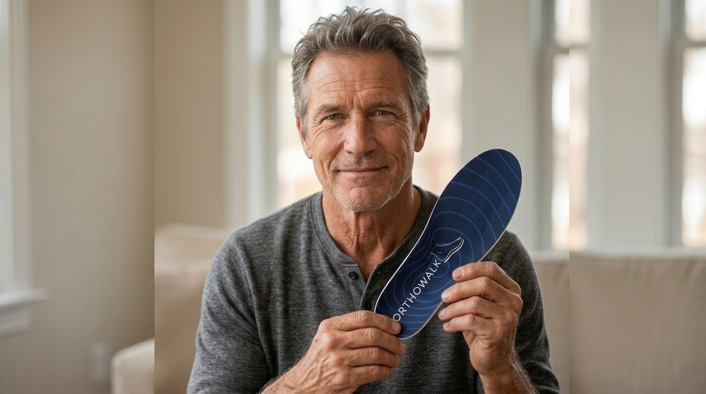 OrthoWalk Premium Orthopedic Insoles for Plantar Fasciitis & Foot Pa